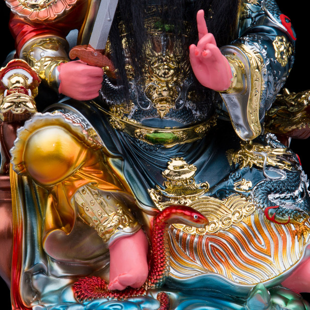 12/16 Inch Resin Xuantian God Statue Gold Thread Color Zhenwu Great ...