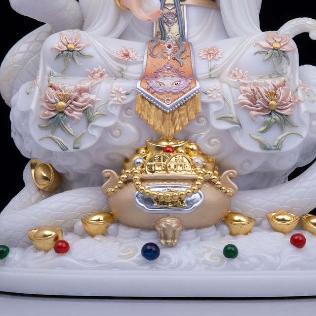 Kangsheng Han white jade python family goddess statue Nuwa empress ...