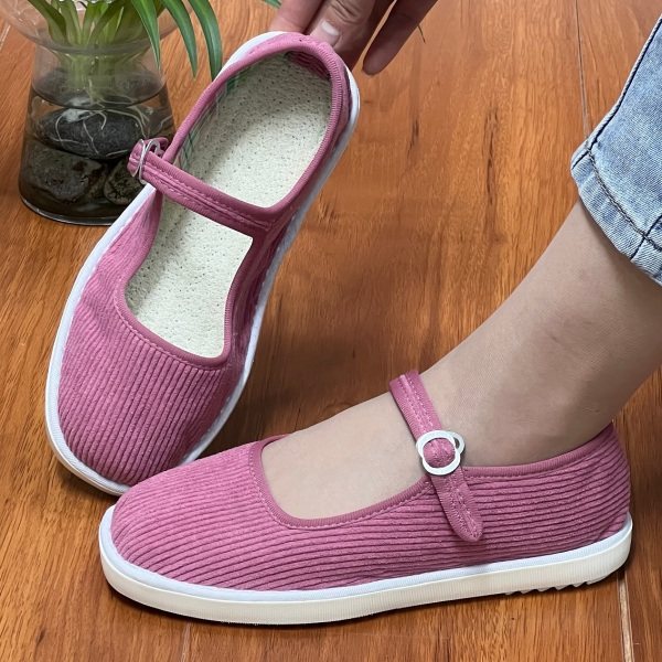 He Hang's handmade cloth shoes loofah pvc beef tendon sole elastic non ...