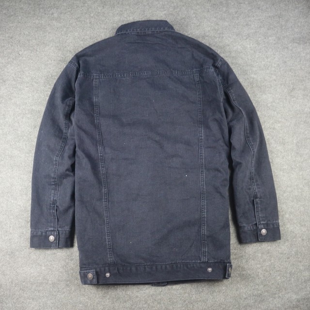 Foreign trade original men's jacket men's thick denim mid-length jacket ...