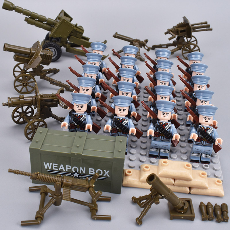 Building Blocks Military Series Eighth Route Army Minifigures German ...