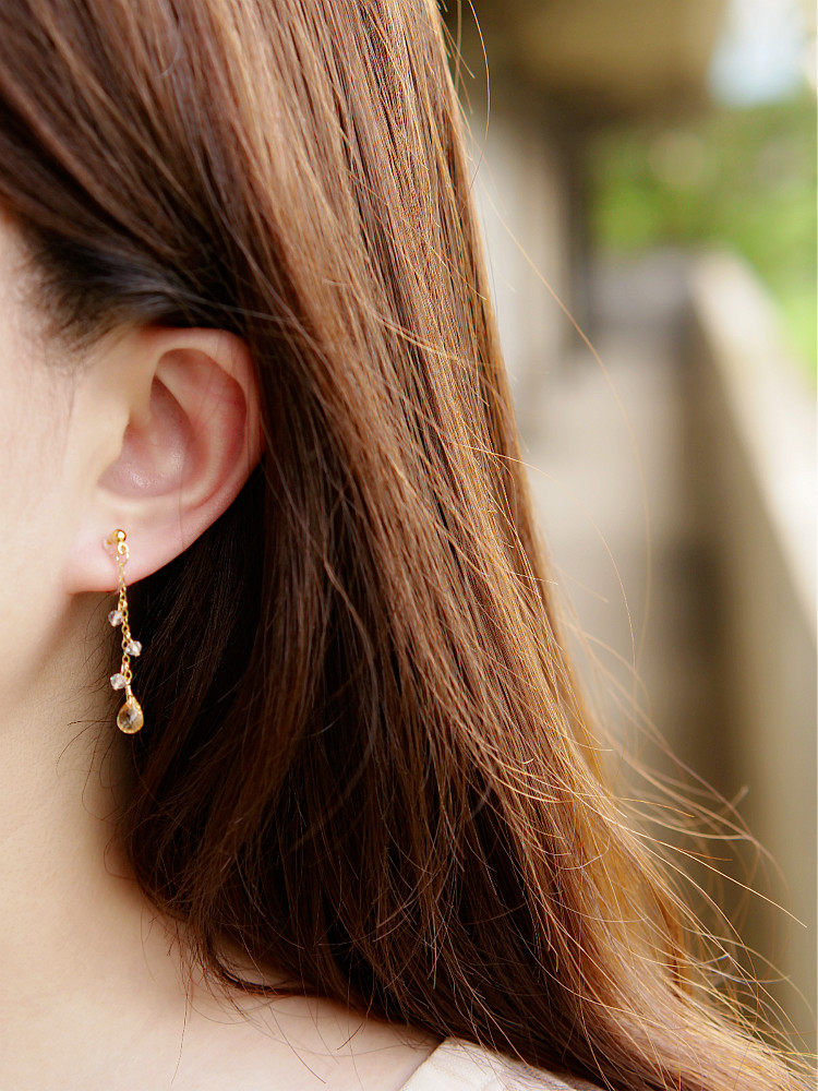 Kwai Zizi hand -made natural yellow crystal water drops of top Papa ...