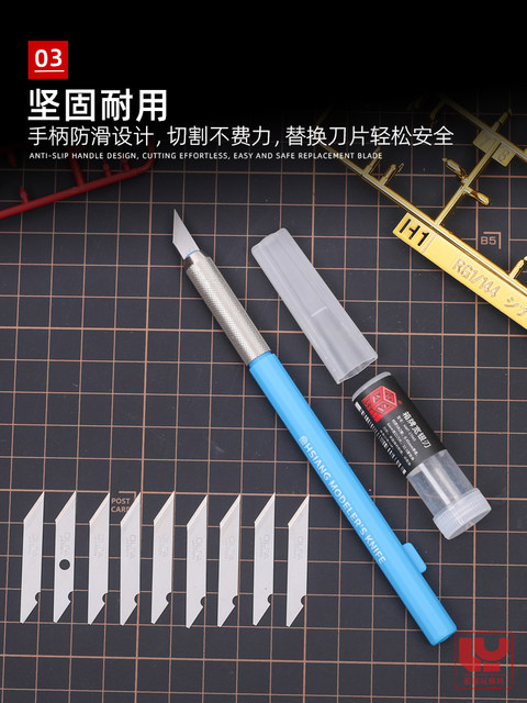 Boxer wide -mouth pen knife set, big blue pen knife assembly model ...