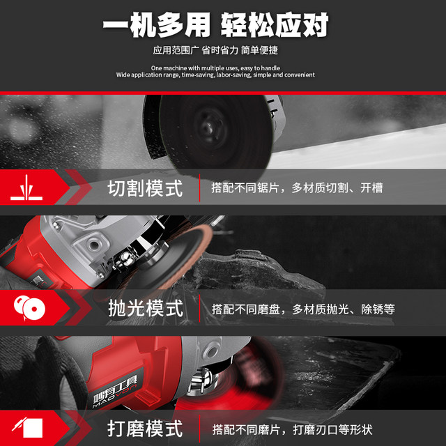 Brushless Lithium Electric Angle Grinder Wireless Grinder ...