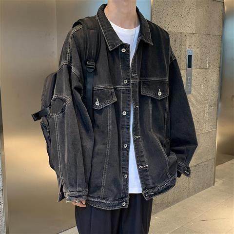 Ripped street jacket, high-end style men's spring and autumn handsome ...