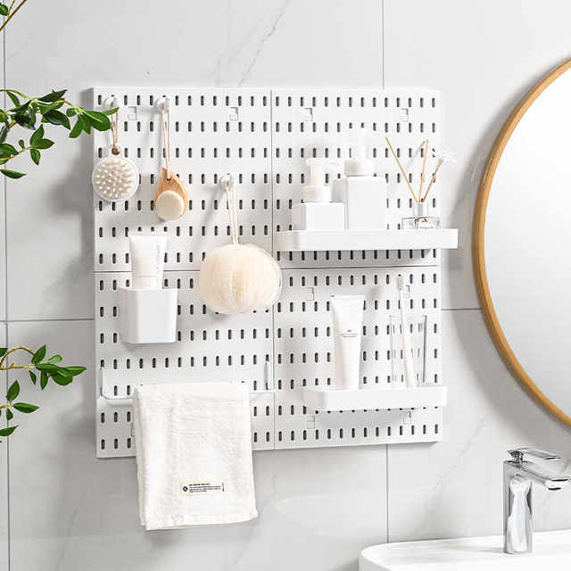 Wall punch-free hole board storage rack Nordic creative simple storage ...