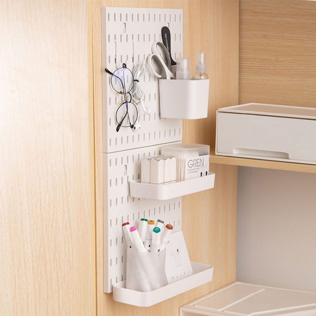 Wall punch-free hole board storage rack Nordic creative simple storage ...