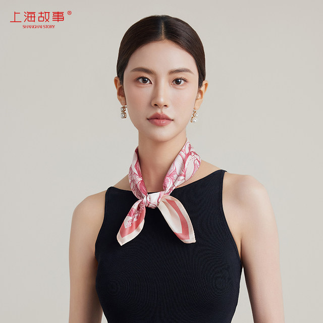 Shanghai Story 2025 new silk print versatile mulberry silk square scarf ...