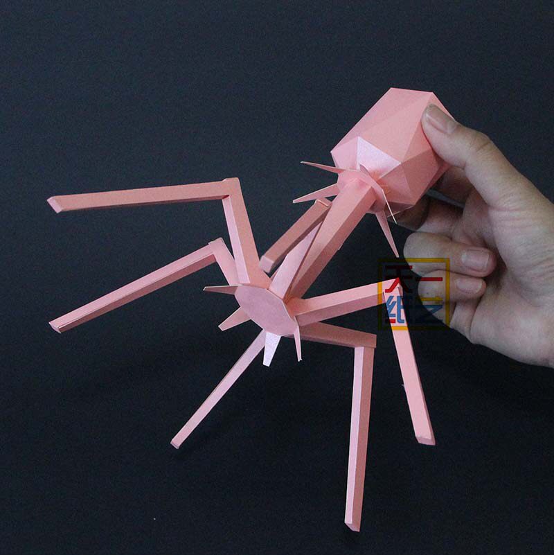 Handmade diy phage paper model | Tianyi paper art Phage Paper Model ...
