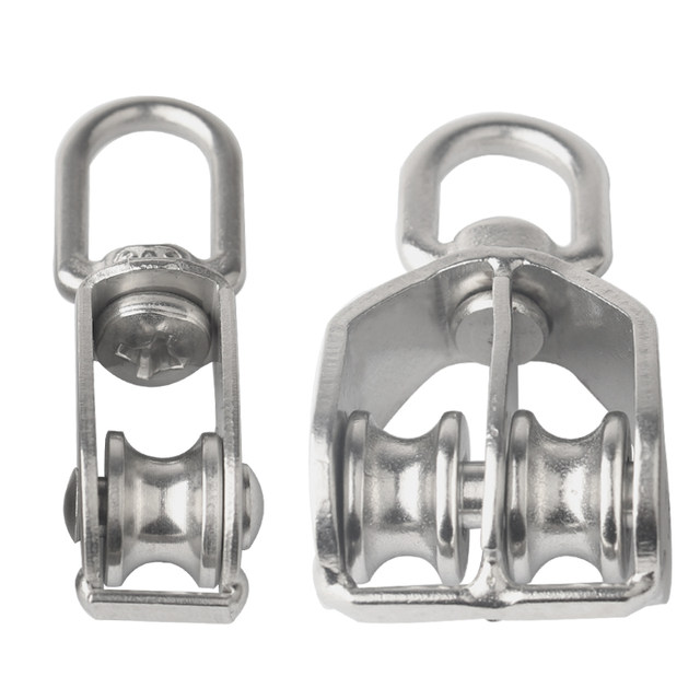 304 stainless steel pulley single and double rail pulley wire rope ...