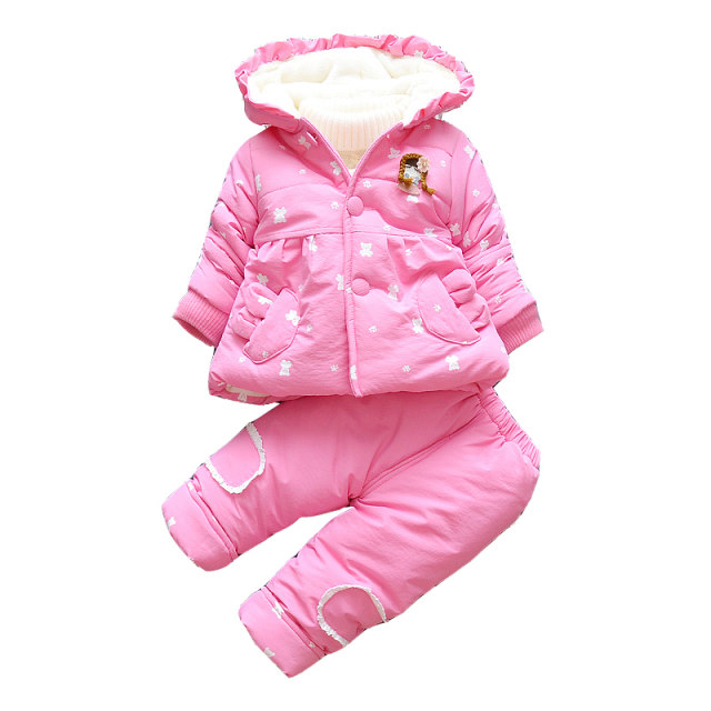 Children's clothing little girl winter suit 0-1-2-3 year old female ...