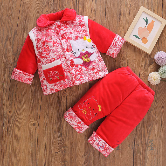 Children's clothing little girl winter suit 0-1-2-3 year old female ...