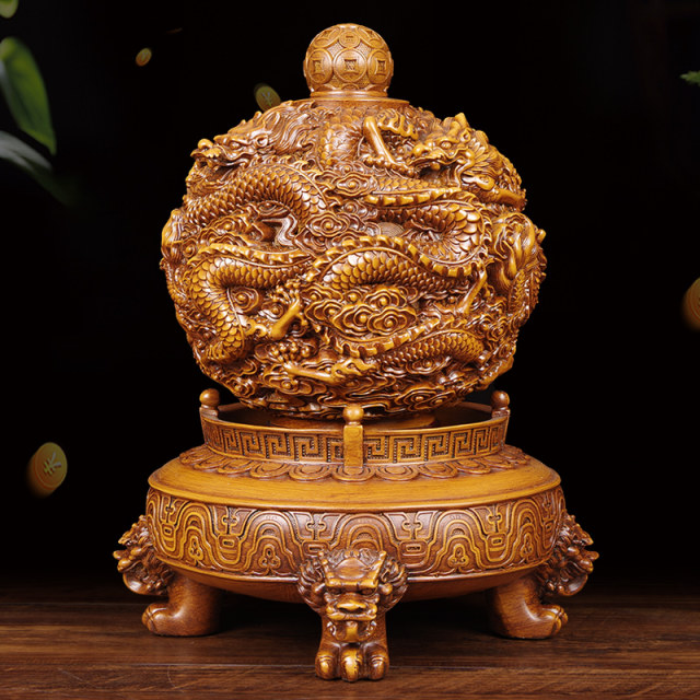 Nine Turns of the Universe Ornament Lucky Dragon Cauldron Chinese ...
