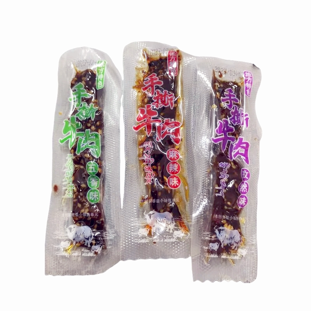 Xinjiang specialty hand-shredded beef cubes, vacuum-packed beef, spicy five-spice cumin ready-to ...