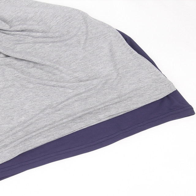 Modal mid-length short-sleeved women's round neck T-shirt slim black ...