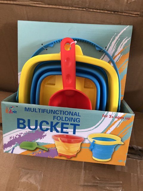 Foreign trade export silicone folding telescopic bucket plays on the ...