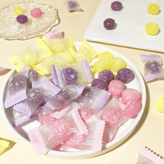 Guahao Japanese White Peach Candy Grape Juice Hard Candy Passion Fruit ...
