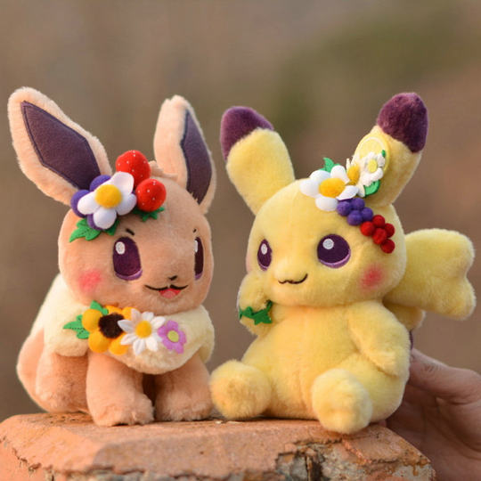 Figur mewah paskah pikachu eevee center karangan bunga pokemon