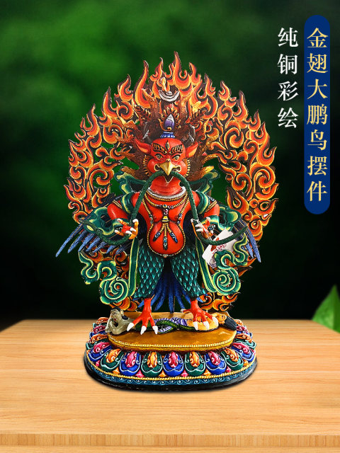 Tibetan supplies Pure copper whole body painting Nepal Buddha statue ...