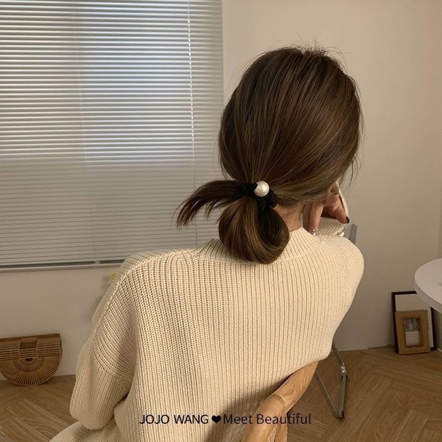Pearl large intestine hair tie simple temperament headband for women ...