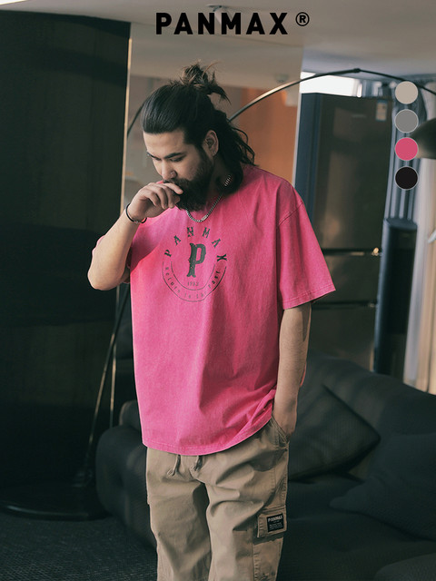 PANMAX trendy brand large size men's clothing 2025 summer new letter ...