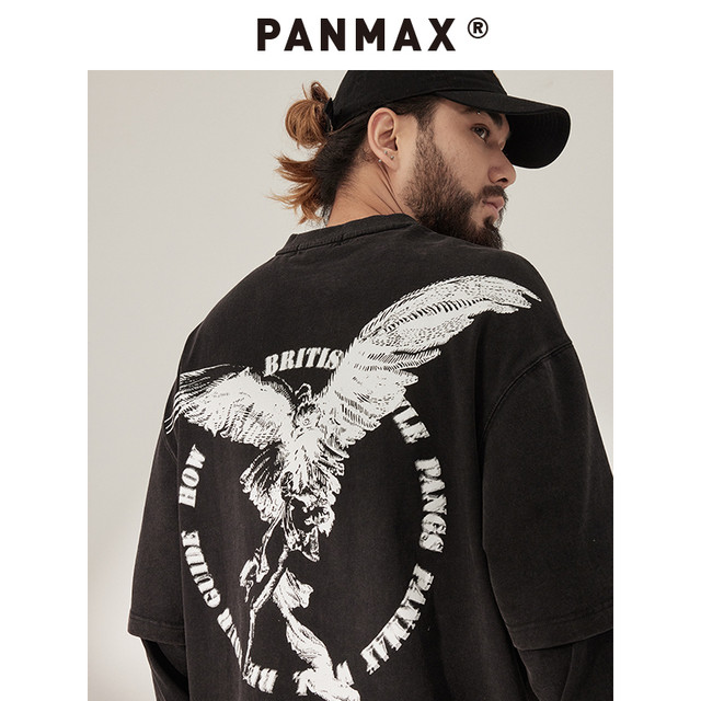 Panmax tide brand large size men's casual loose, fat fried snowflake ...