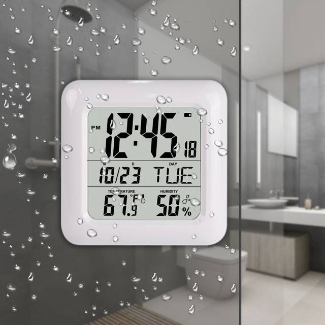Bathroom waterproof wall clock household suction cup kitchen clock ...