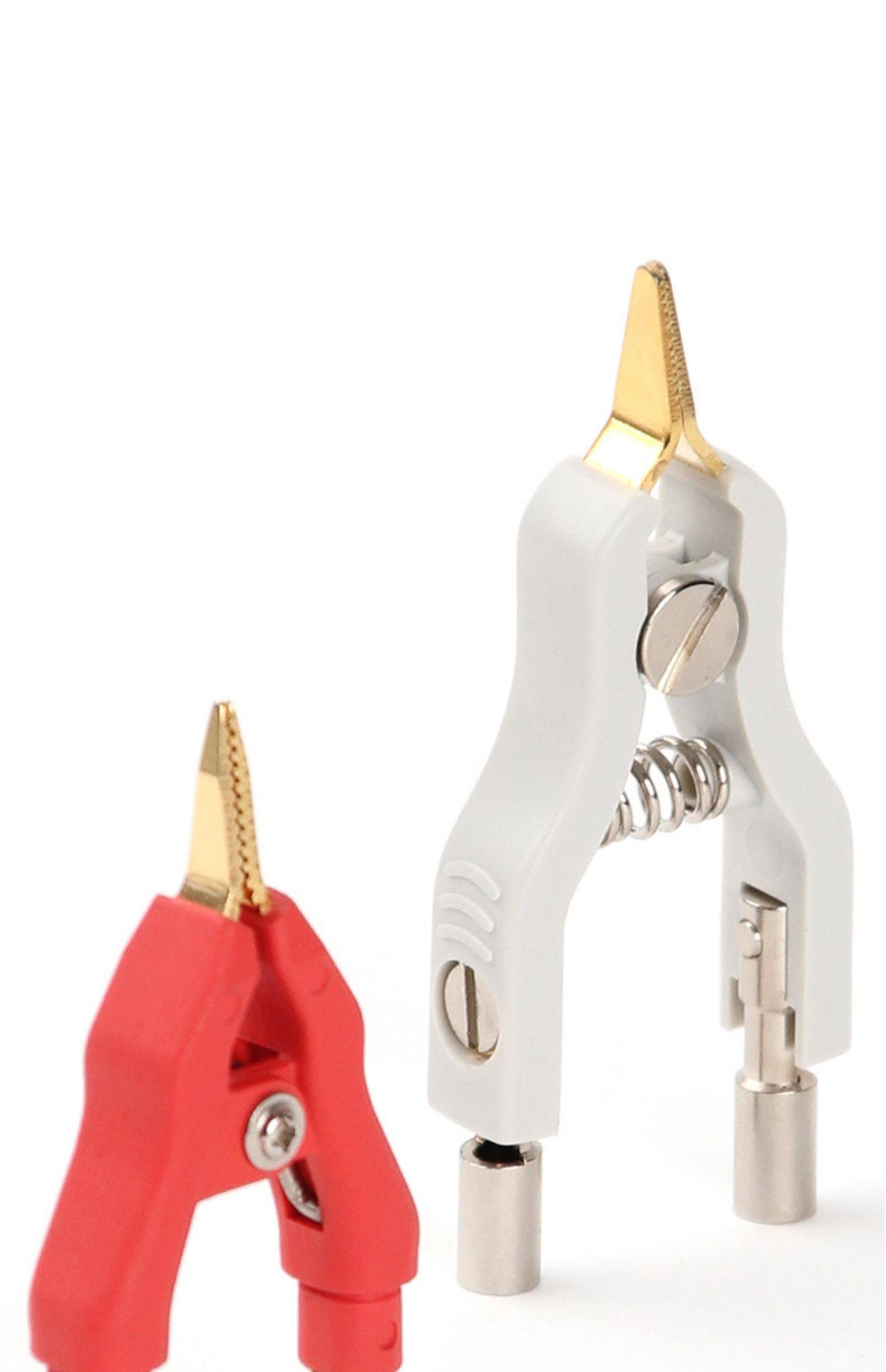 Akozon P2004 3Pcs Copper Gold Plated Alligator Clip LCR Kelvin Test ...