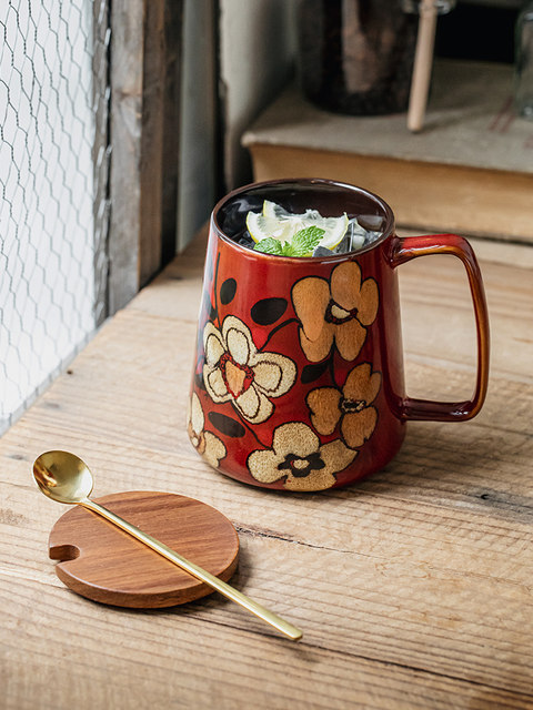 Alley-south-end design 700ml office large water cup Chinese style hand ...