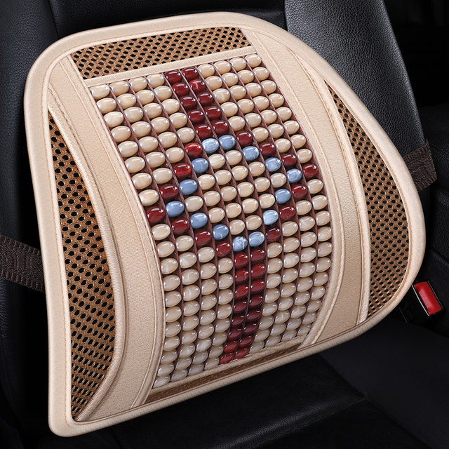 Car lumbar support wooden beads breathable car back cushion seat lumbar ...