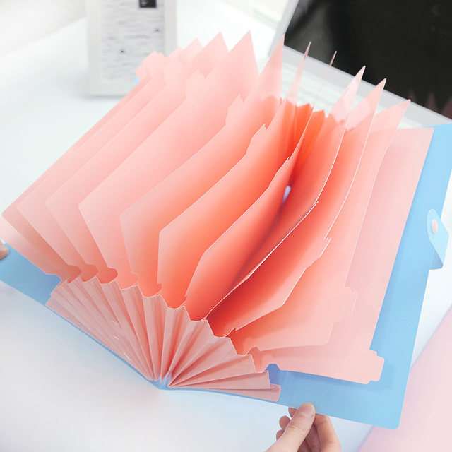 Korean creative A4 folder file bag insert multi-layer test paper folder ...