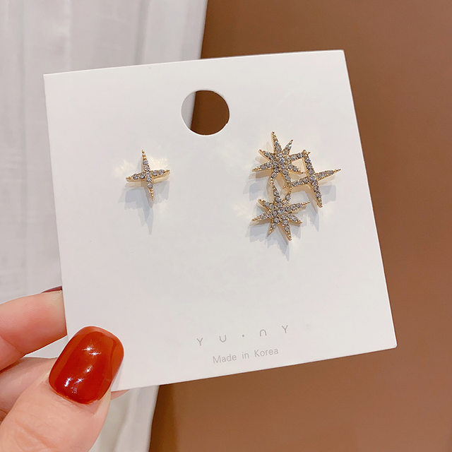 Yiwu Jewelry S925 Silver Needle Earrings Full Diamond Fashionable and ...