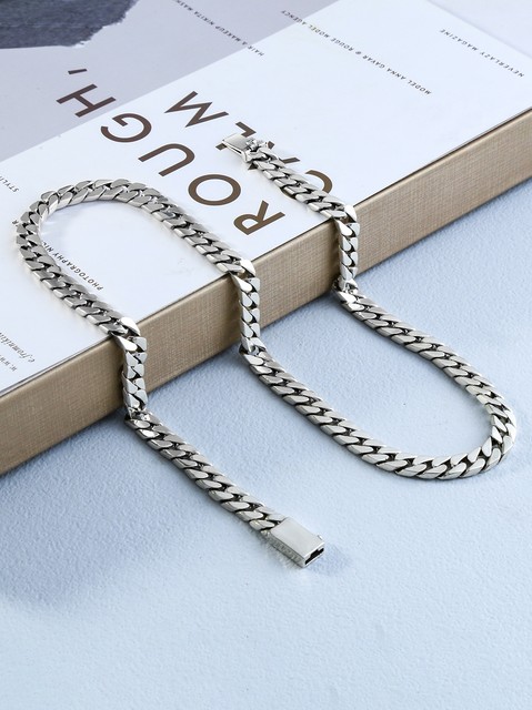 Bullish men's simple necklace sterling silver rings ring tide brand ...