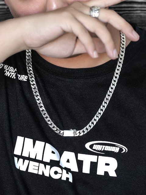 Bullish men's simple necklace sterling silver rings ring tide brand ...