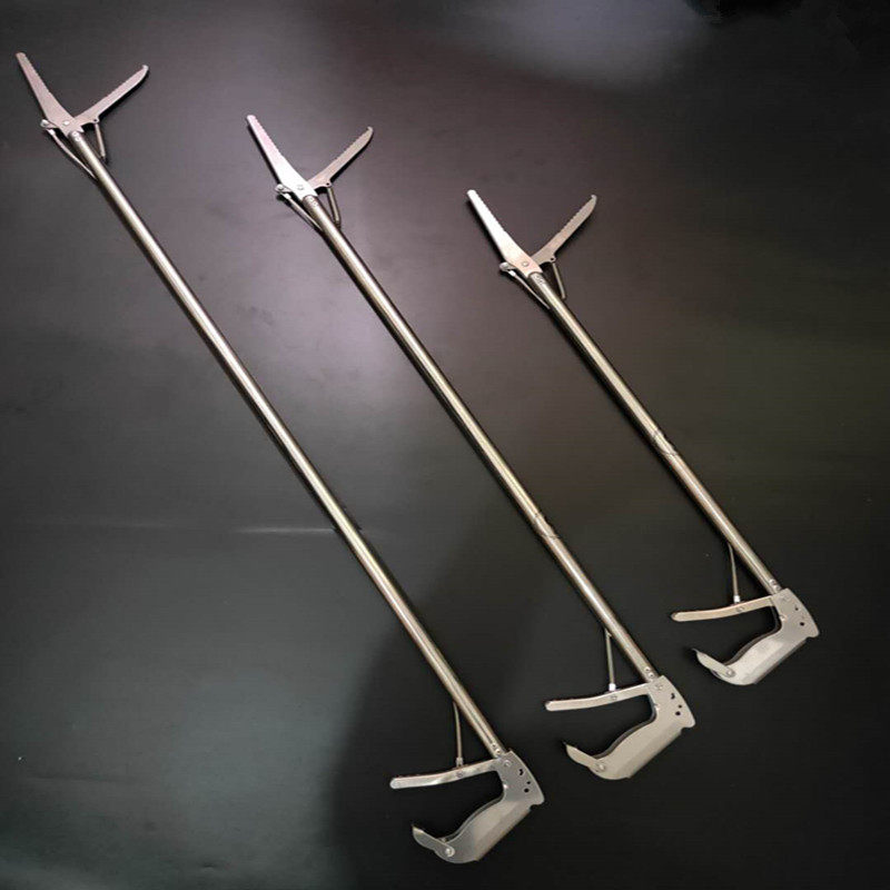 1,5 meter tjockt rostfritt stål åltång med rak mun, loach snake clamp ...