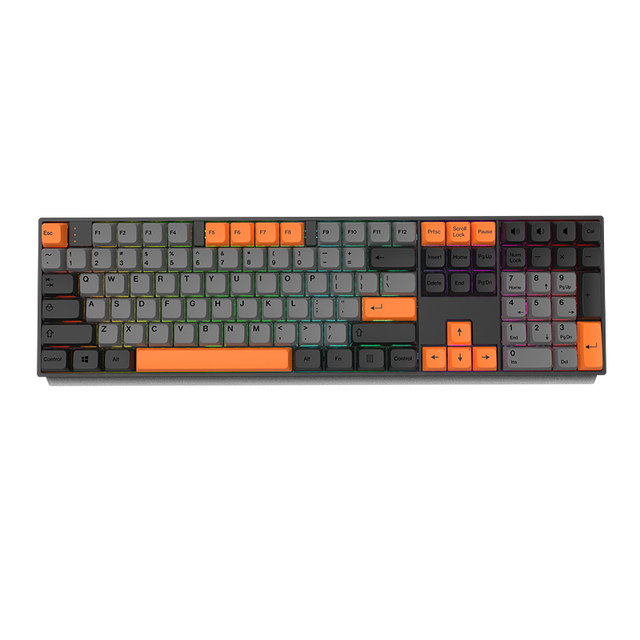 RK108 mechanical keyboard single-mode wired RGB hot-swap unplugged lamp ...
