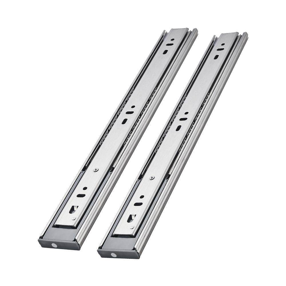 Good Stainless Steel Drawer Track Three-Section Rail Thickened Buffer ...