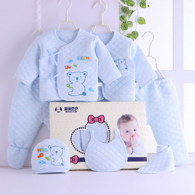 Baby pure cotton underwear 7 -piece newborn confinement service newborn ...