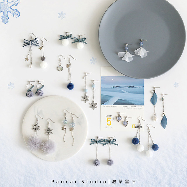 Bing Ling Lan original design Hong Kong style bow snowflake ins ...