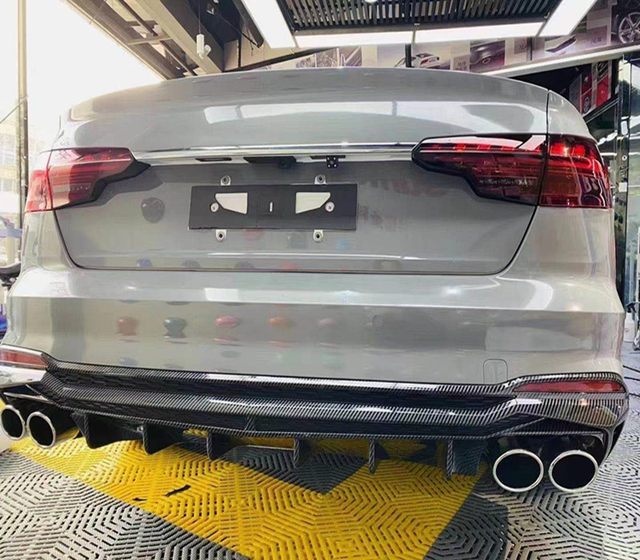 Suitable for 09-25 Audi A4 modified S4 four-out rear lip tail throat ...
