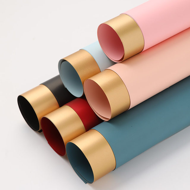 Gold colored paper, gilt paper, two-color Ouya paper, bouquet, flower ...