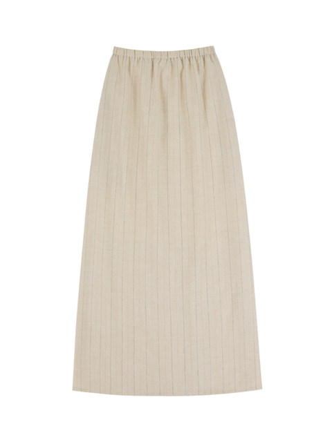 MISAZ paper man mid-length skirt, elastic waist, slit temperament ...