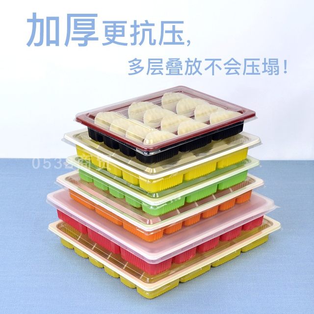Disposable dumpling box plastic frozen dumpling box with thick cover 20 ...