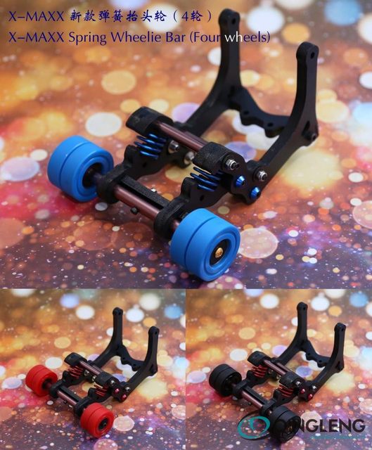 Traxxas xmaxx x-maxx big X spring head wheel wheelie green and cold