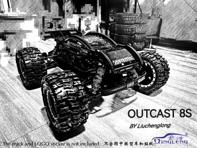 1/5ARRMAOUTCAST8S Big Wanderer roll cage nylon naked version Qing Leng ...