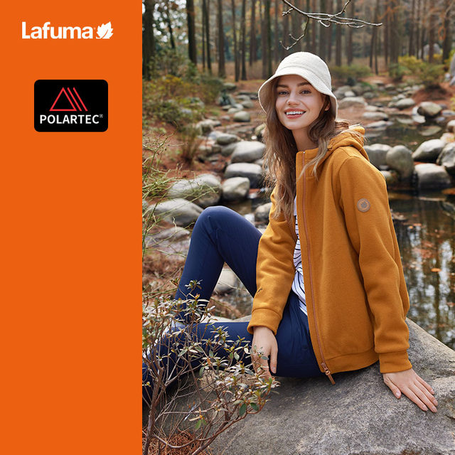 LAFUMA outdoor autumn and winter warm fleece women's slim hooded polar ...