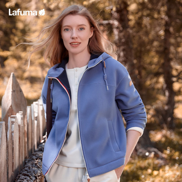 LAFUMA outdoor autumn and winter hooded warm fleece women's polar ...