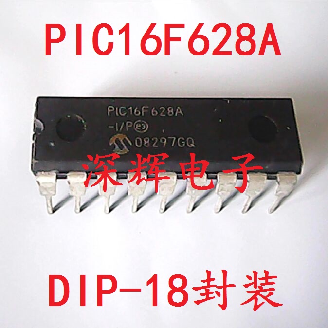 Puce ic de micro-ordinateur monopuce importée pic16f628a-i/p enfichable direct