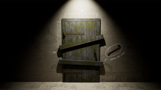 UE4 Unreal 5 Quest Doors 10 unique door design switch unlocking props model