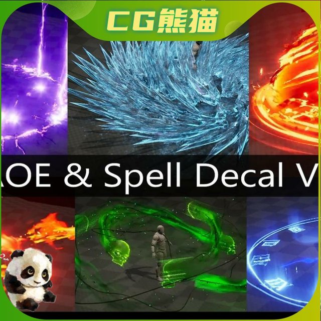 UE5 Unreal 5 AOE and Spell Decal VFX (with SFX) Mage skill special effects